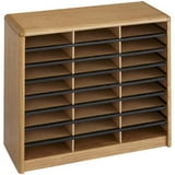 Safco Value Sorter 24 Compartment WoodFlat Files Organizer in Medium ...