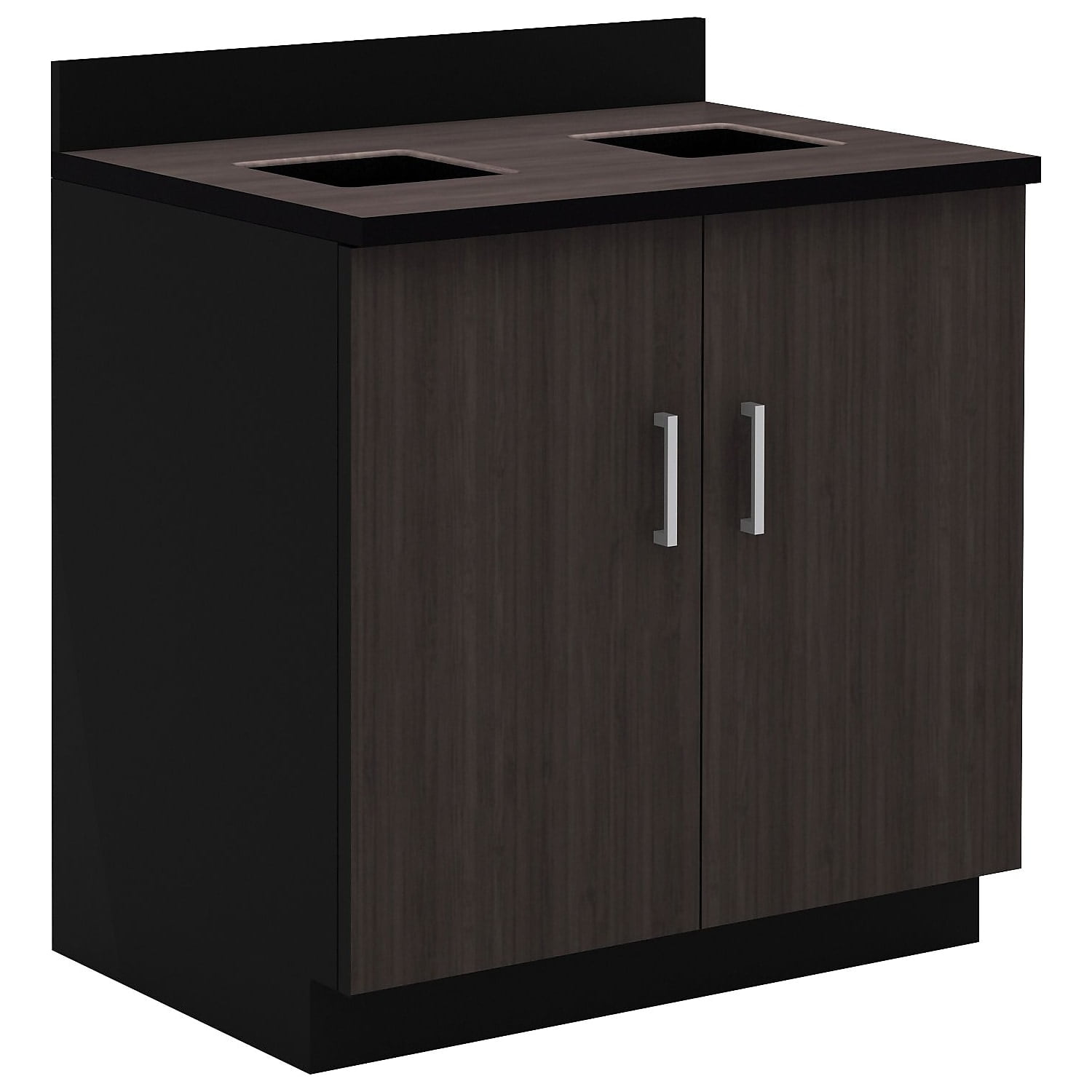 Safco Waste Management Base Cabinet Asian Night/Black 36Hx36Wx25D ...