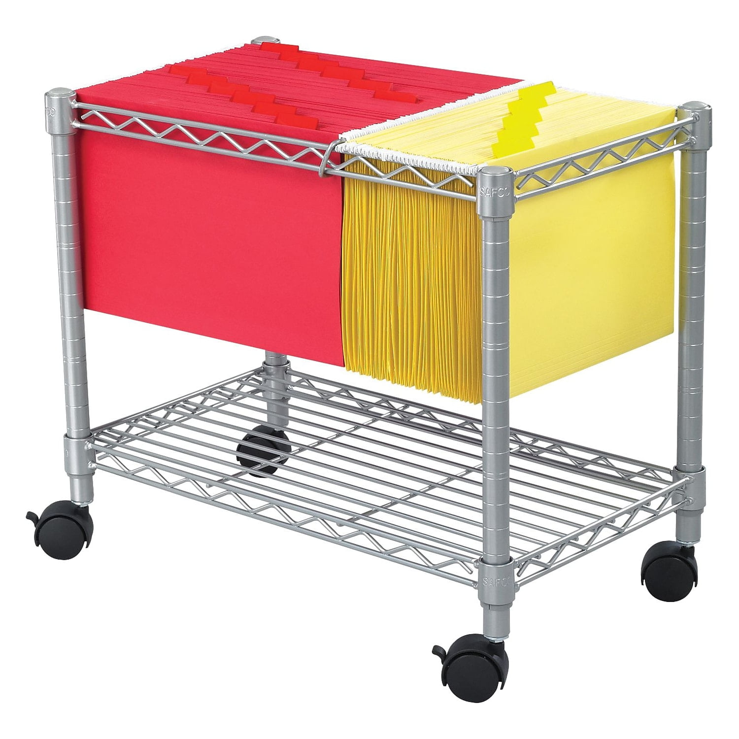 Safco Wire Mobile File Cart in Grey - Walmart.com