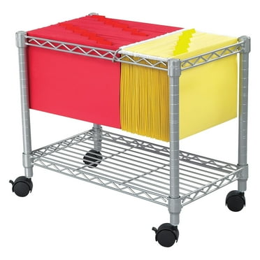 Safco 50 Compartment Mobile Wood Roll Files Storage in Putty - Walmart.com