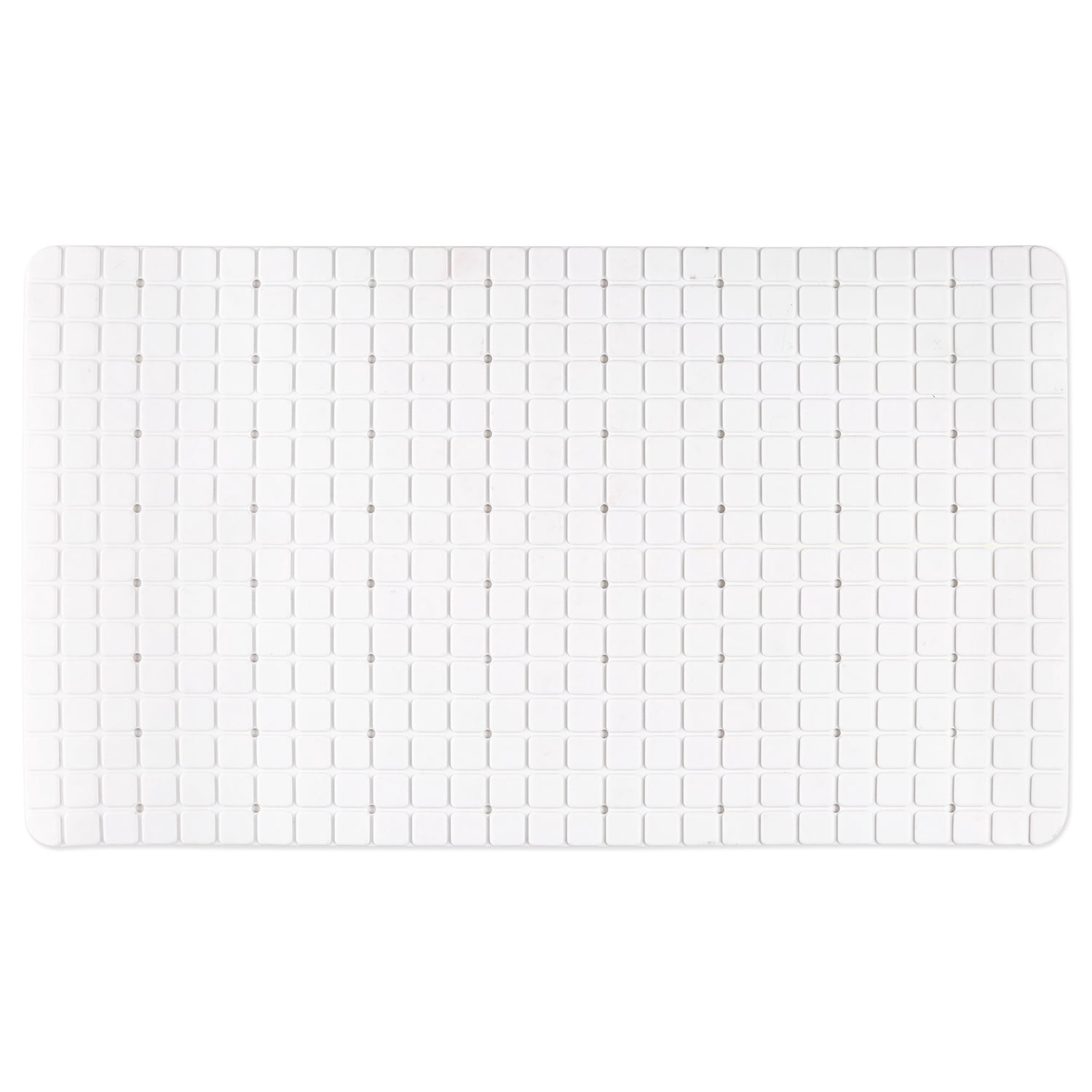 Safdie & Co. Bath Mat with Anti-Slip Suction Cups in White - Walmart.com