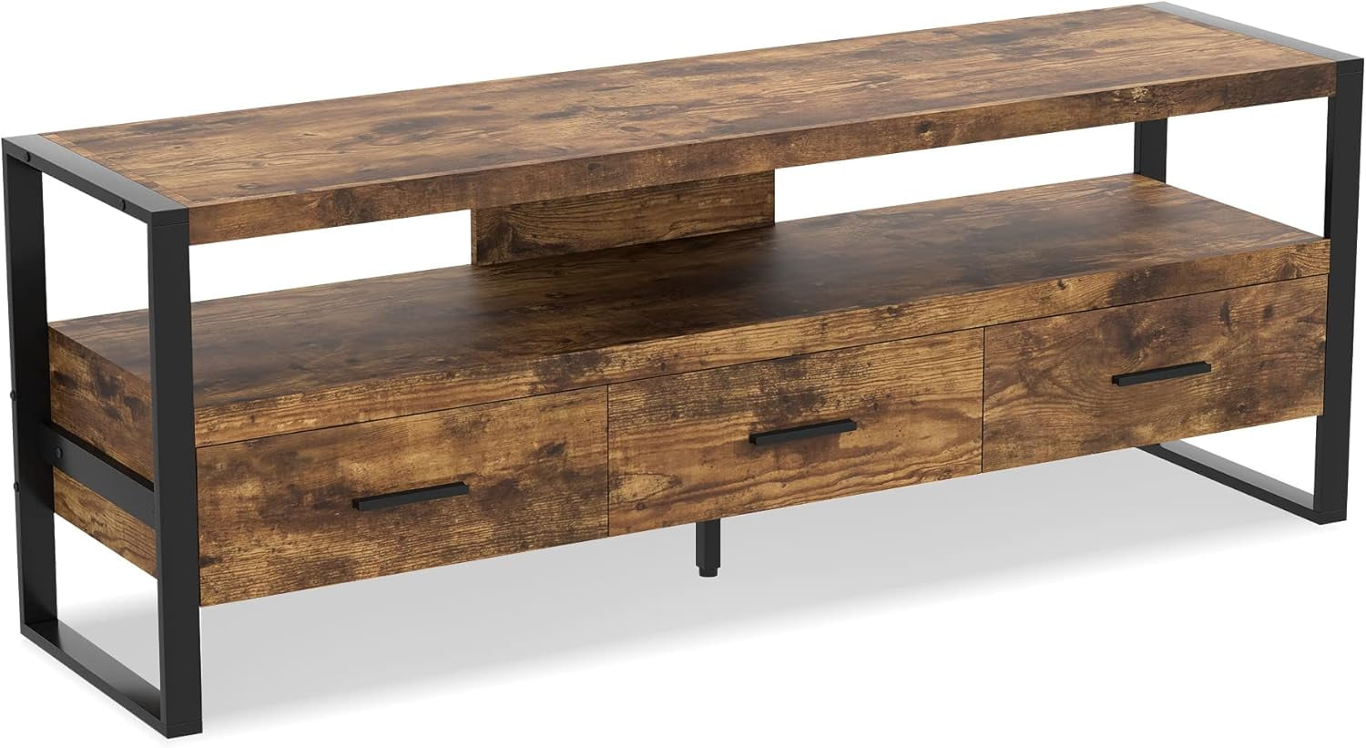 Safdie & Co. - Light Wood TV Stand with 3 Drawers & 1 Shelf, Brown ...