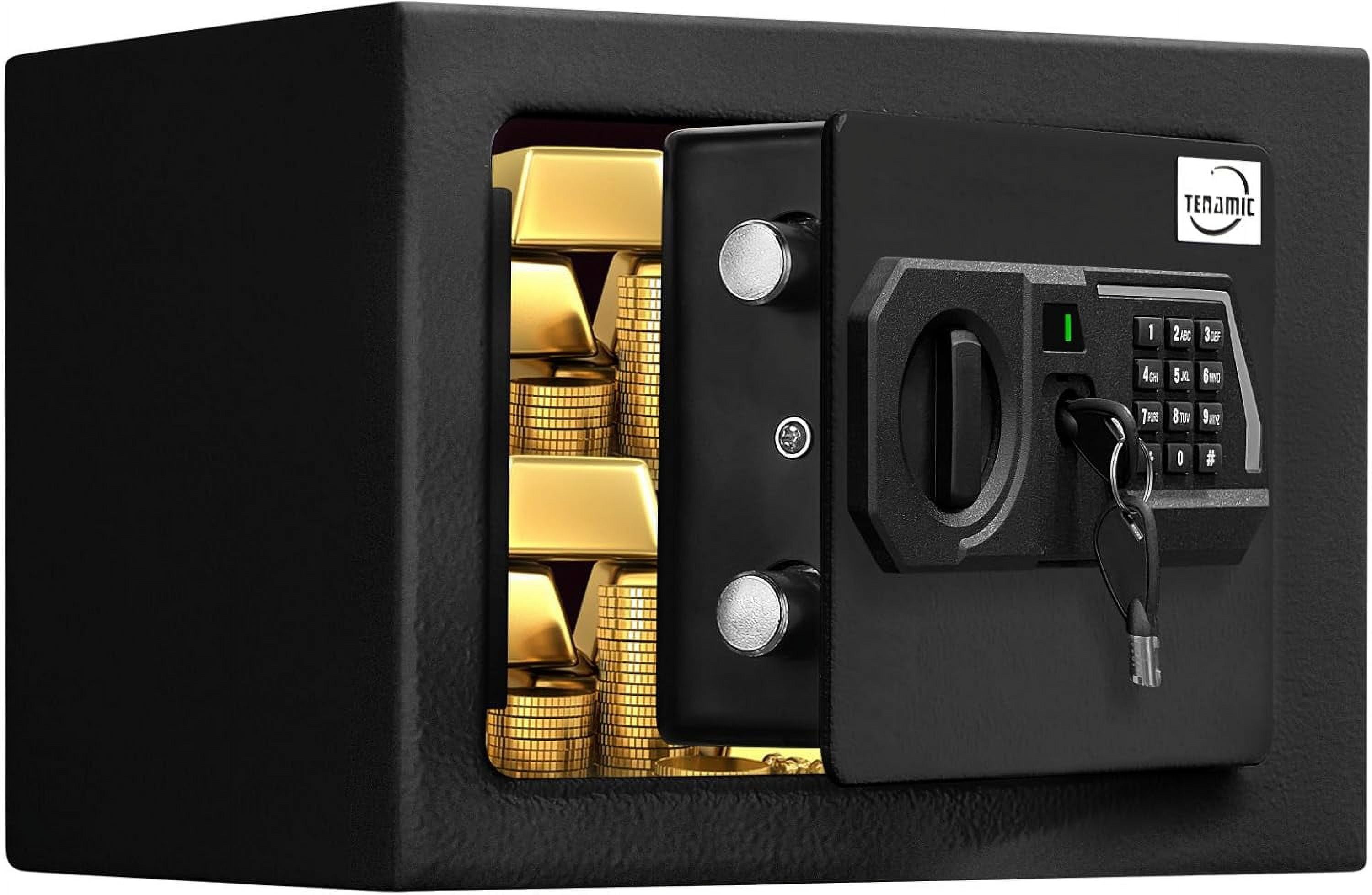 Safe Box 0.23 Cubic Feet Electronic Digital Security Box, Keypad Lock ...