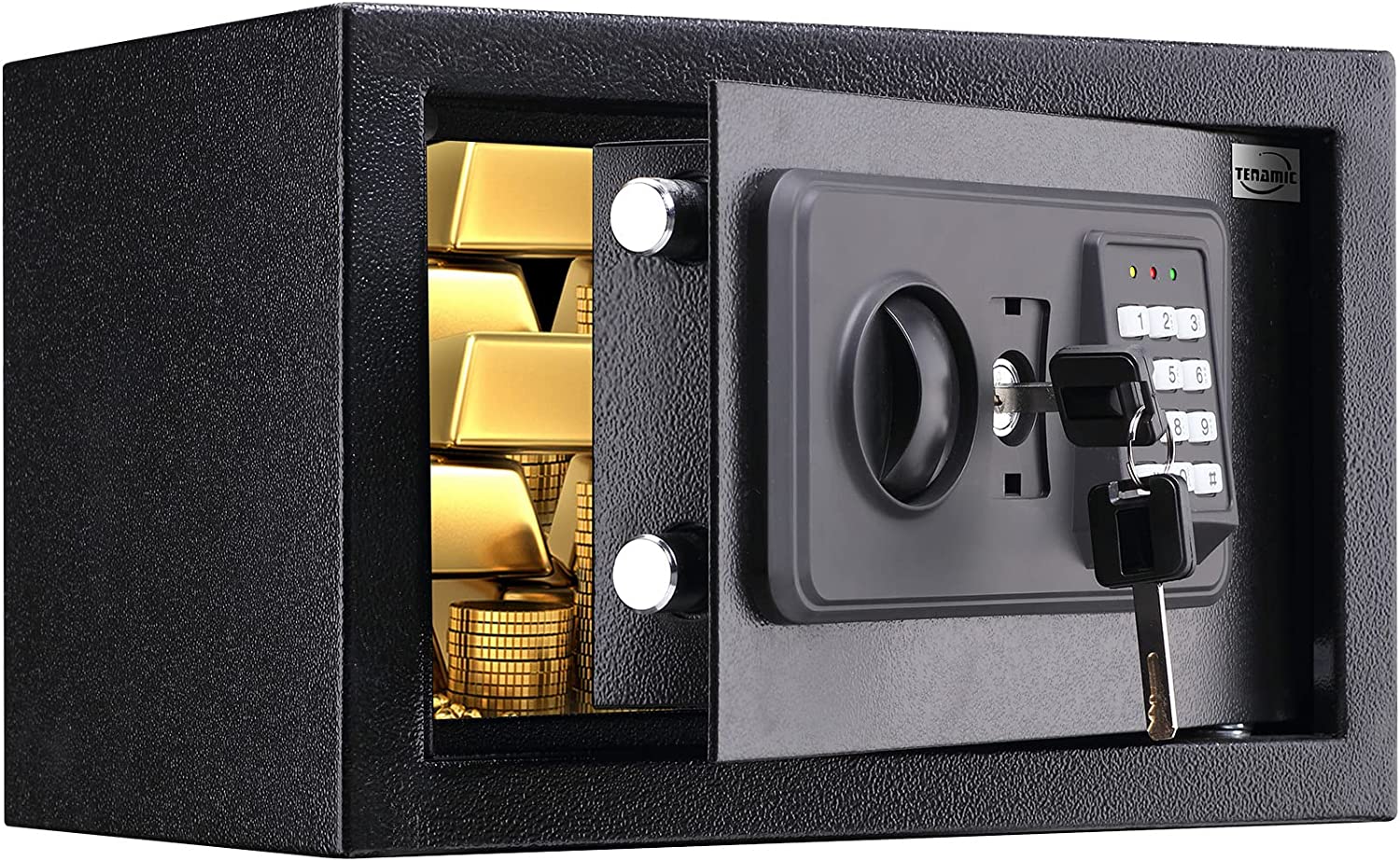 Safe Box 0.44 Cubic Feet Electronic Digital Security Box, Keypad Lock ...