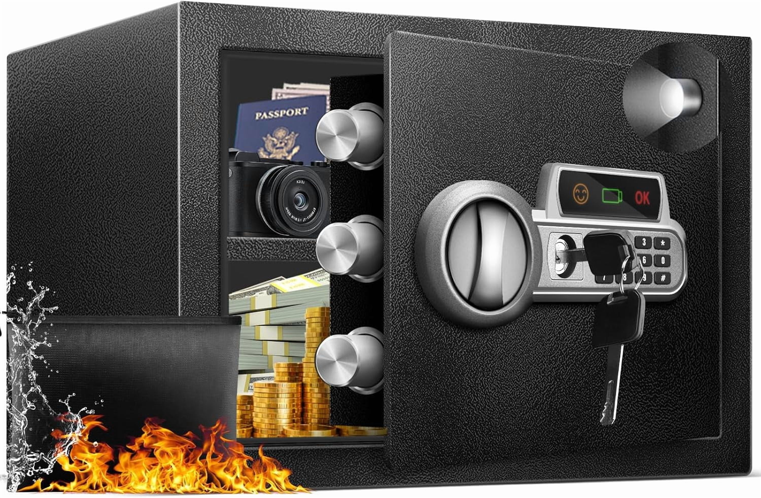 Safe Box 1.5 Cu Ft, Steel Security with Fireproof Bag & Digital ...