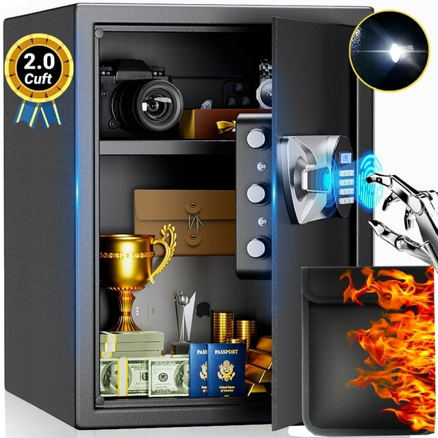 Safe Box,Blacksmith 2.0Cuft Biometric Safes Lock Box with Fingerprint ...