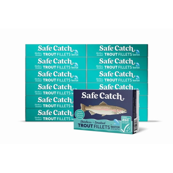 Safe Catch Smoked Rainbow Trout Fillets in Water, Skinless and Boneless ...