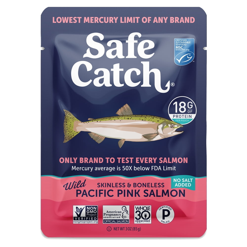 Safe Catch Wild Pacific Pink Salmon, Skinless & Boneless, No Salt Added ...