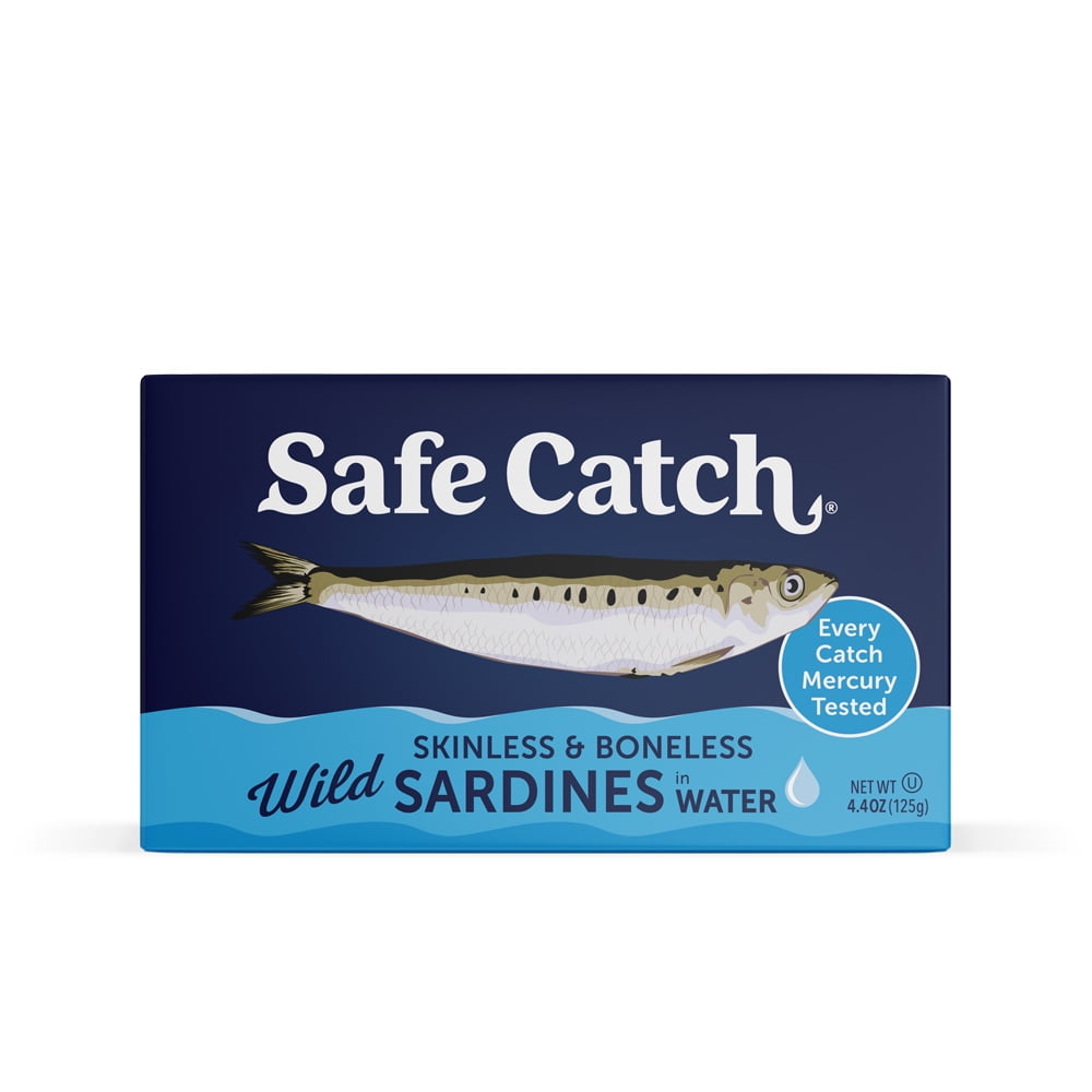 Safe Catch Wild Sardines in Water, Skinless & Boneless, Food Tins with ...