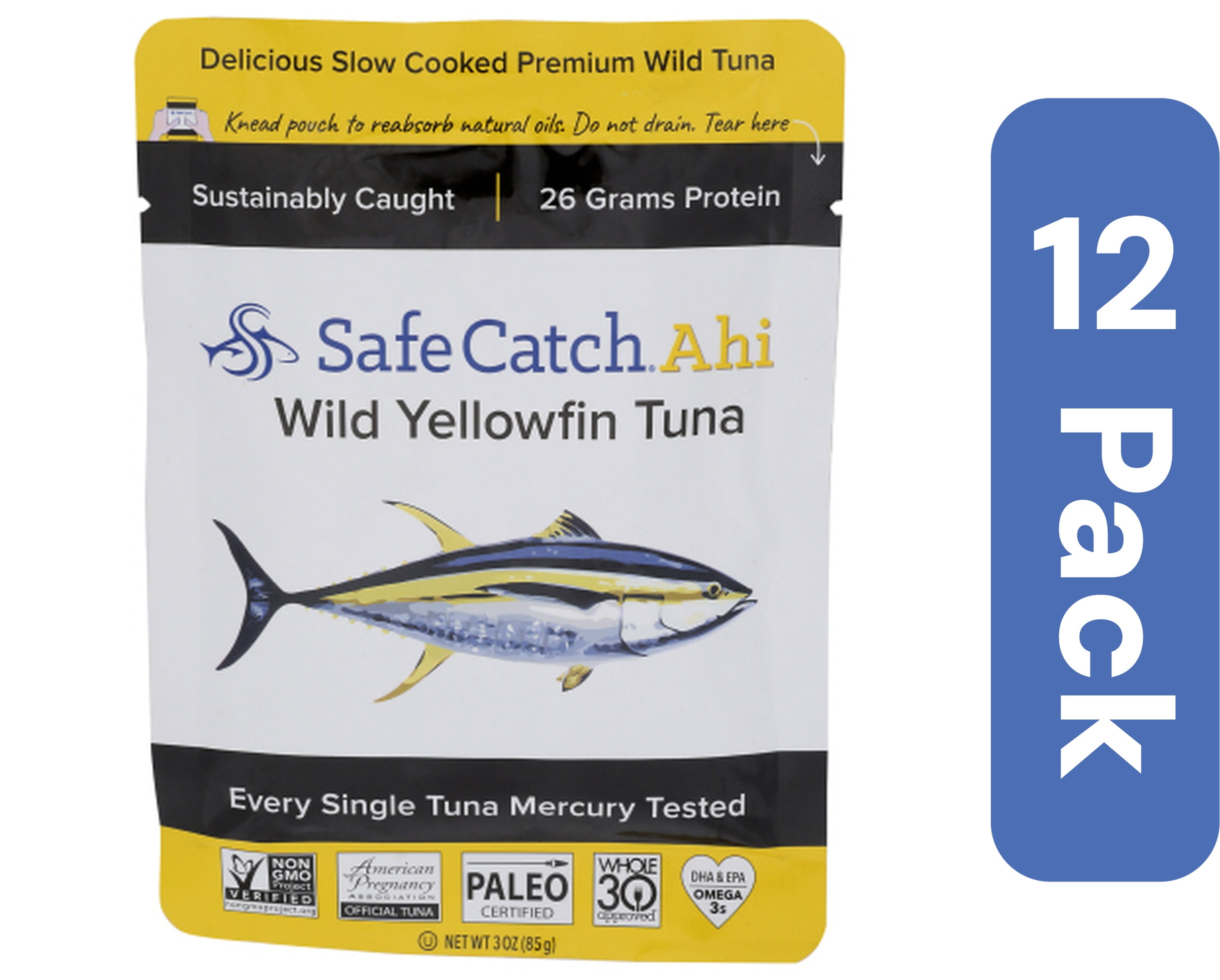 Safe Catch Yellowfin Tuna 3 oz (Pack of 12) - Walmart.com
