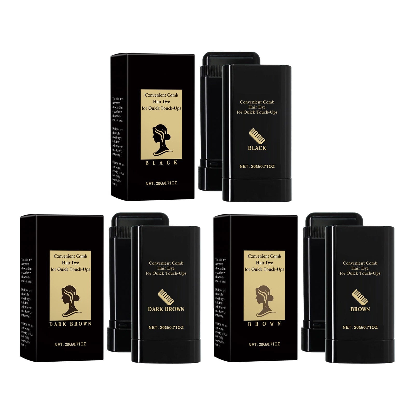 Safe and Convenient Comb Hair Dye for Quick Touch-Ups, Waterproof and ...