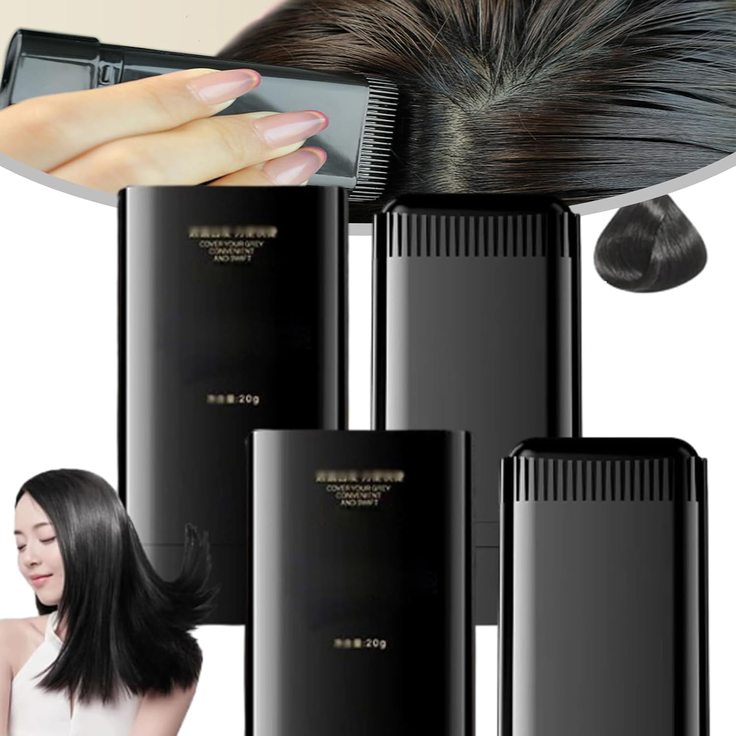 Safe and Convenient Comb Hair Dye, Touch up Comb, Waterproof and Sweat ...