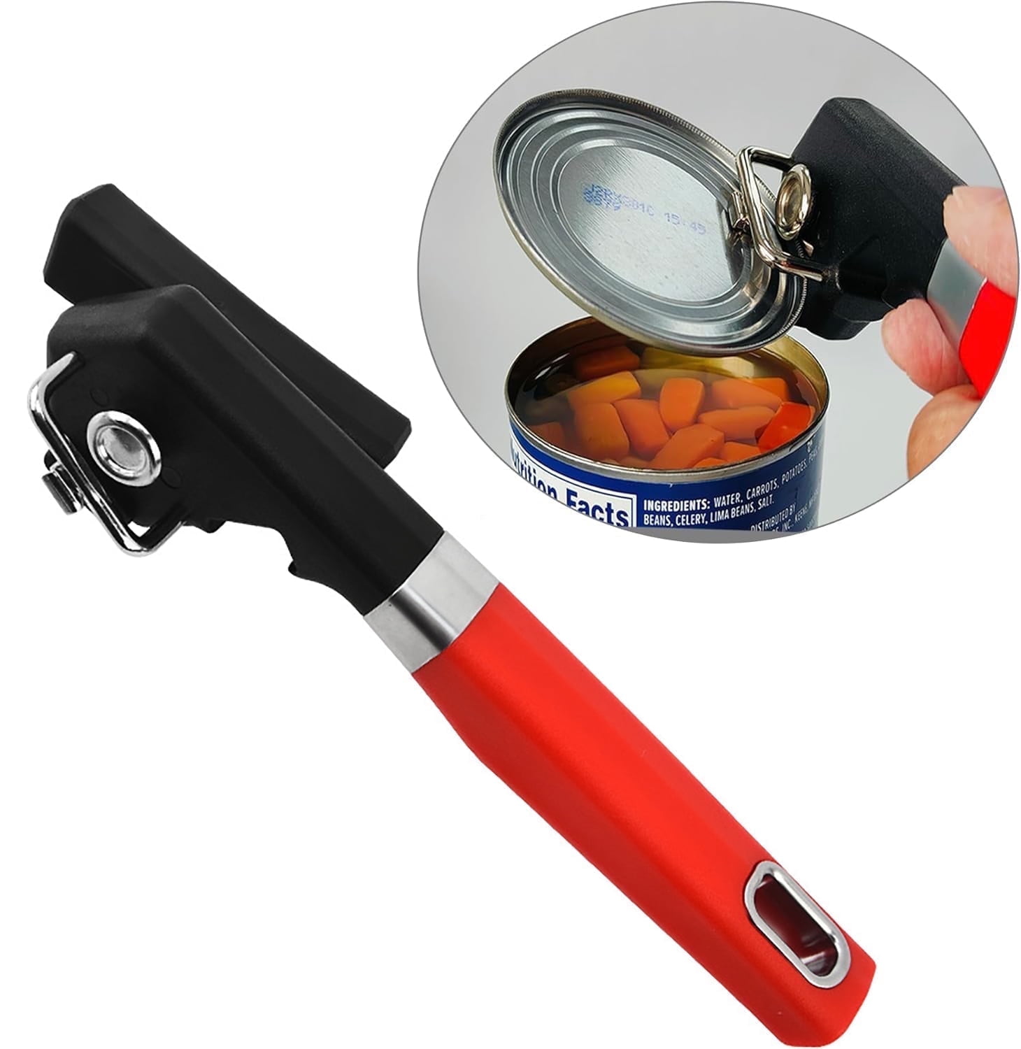 JIANIYA Manual Can Openers,Safe Smooth Edge Stainless Steel Ergonomic ...