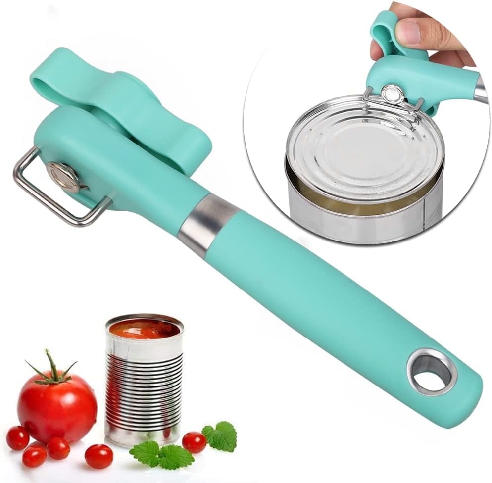 Safe Cut Can Opener, Smooth Edge Can Opener - Handheld Easy Turn Knob, Manual Can Opener ...