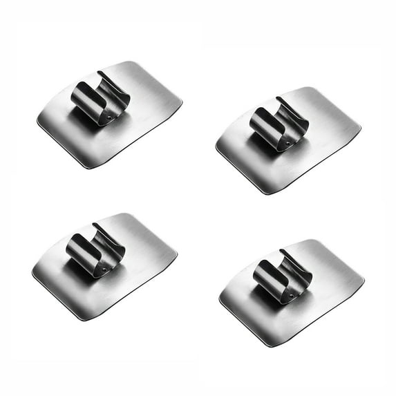 Safe Cutting Tool 4-Piece Stainless Steel Finger Guard Set, Protects ...