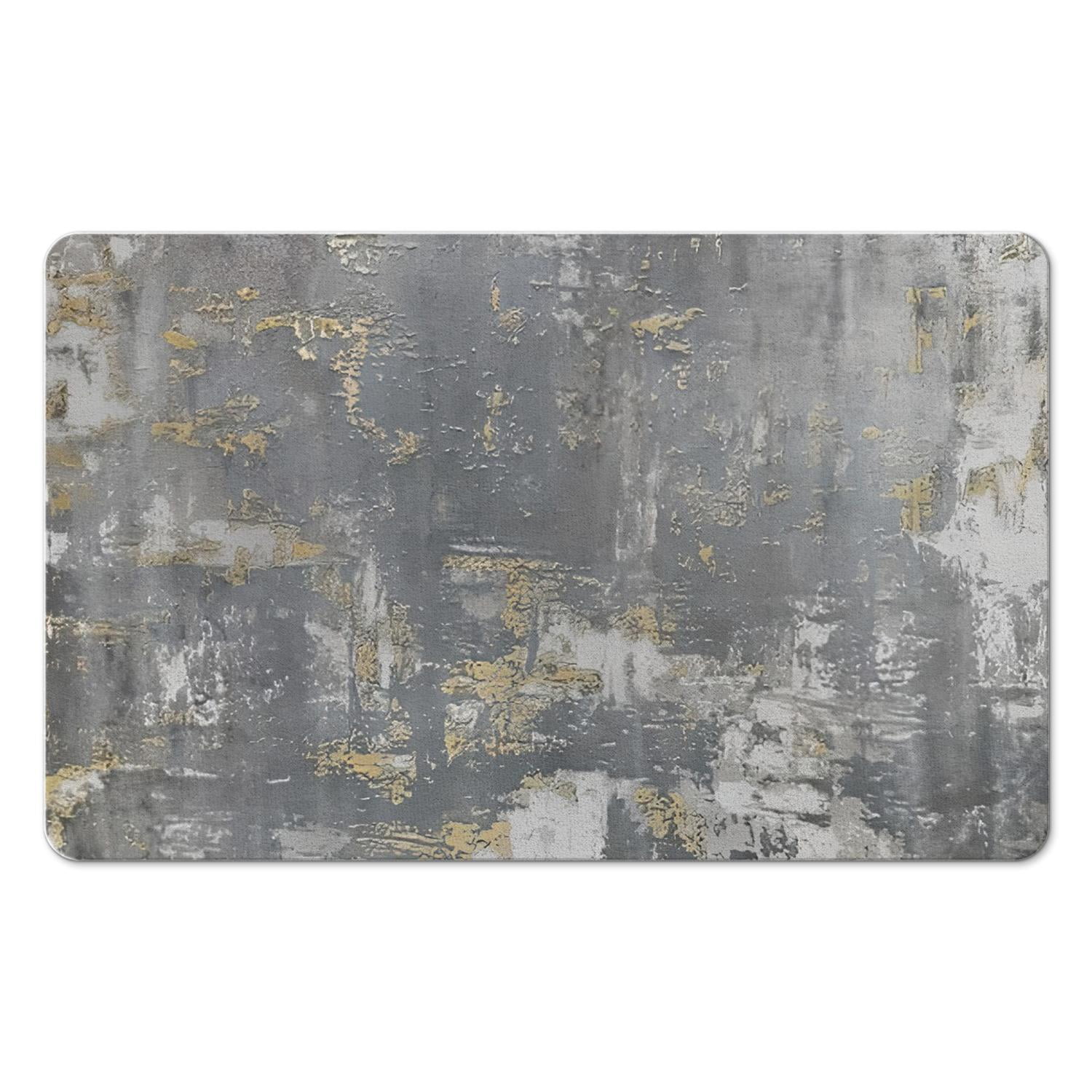 Safe & Elegant 20x32 inch Modern Abstract Gray Runner Rug - Washable ...