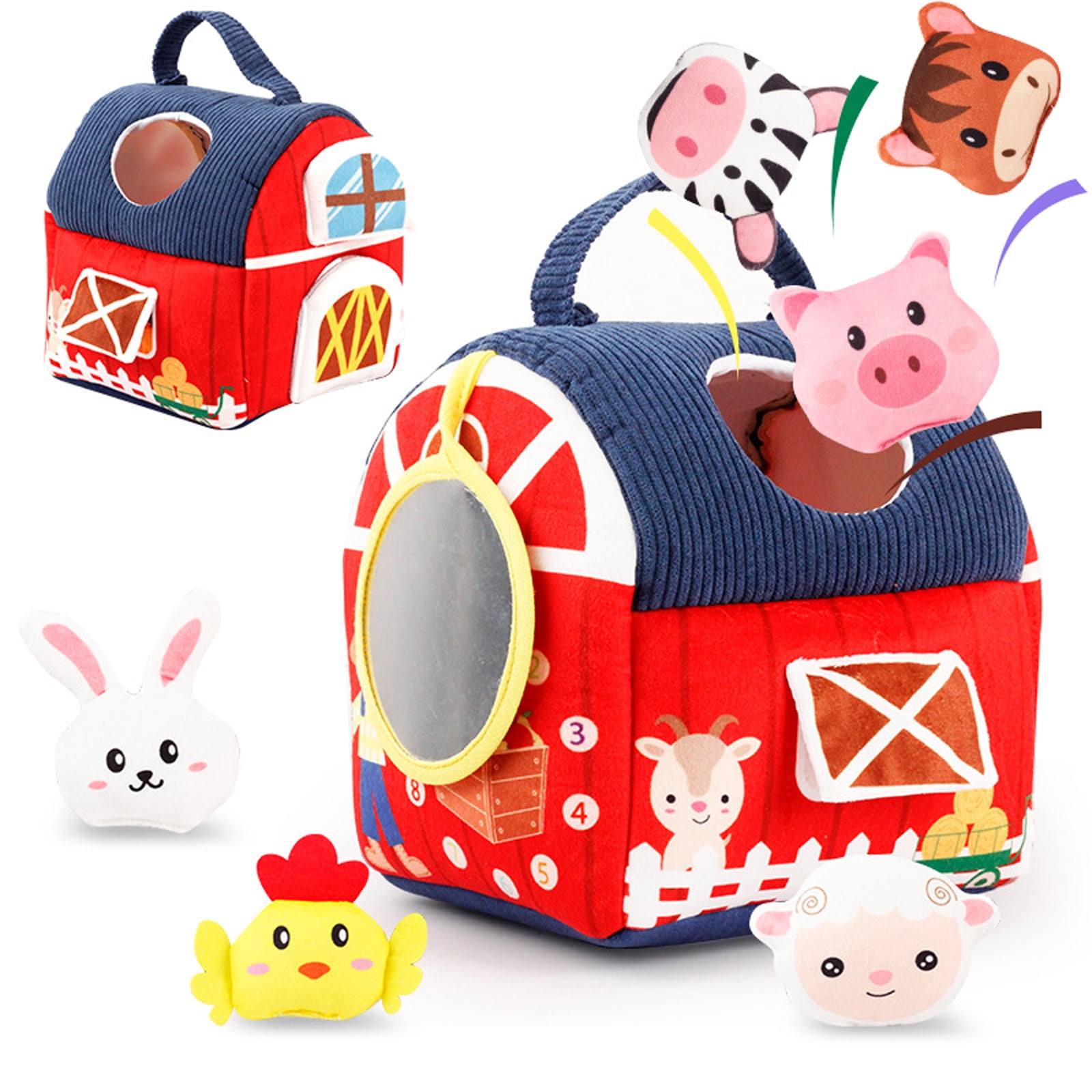 Safe Farm Theme Plush Toy for Toddler Machine Washable Sensory ...