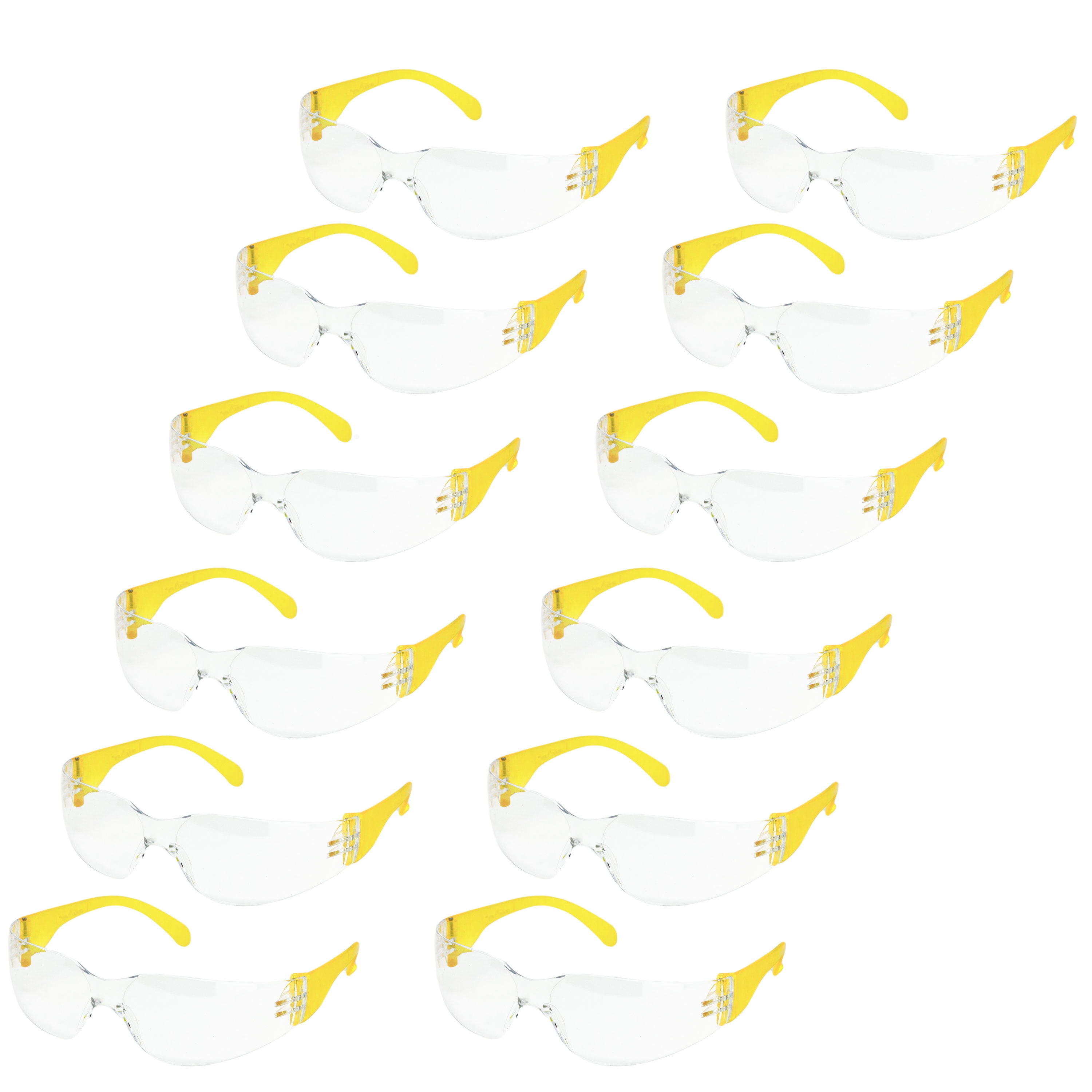 Safe Handler Clear Lens Yellow Temple Safety Glasses For Men/Women ...