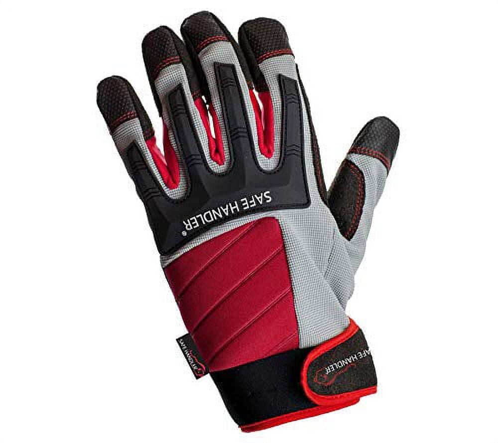 Safe Handler Dual Tact Tech Gloves, Hook & Loop Wrist Strap, Knuckle ...