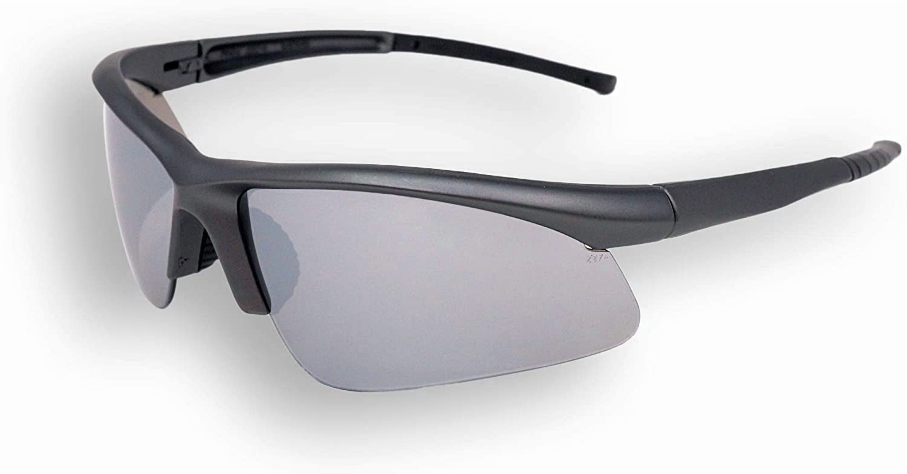 Safe Handler Gray Sport Safety Glasses For Men/Women, Black Mirror Lens ...