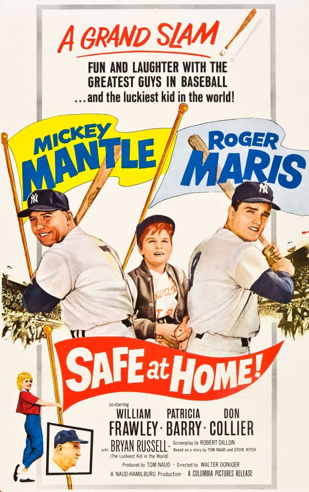 Safe At Home! Top From Left: Mickey Mantle Bryan Russell Roger Maris ...