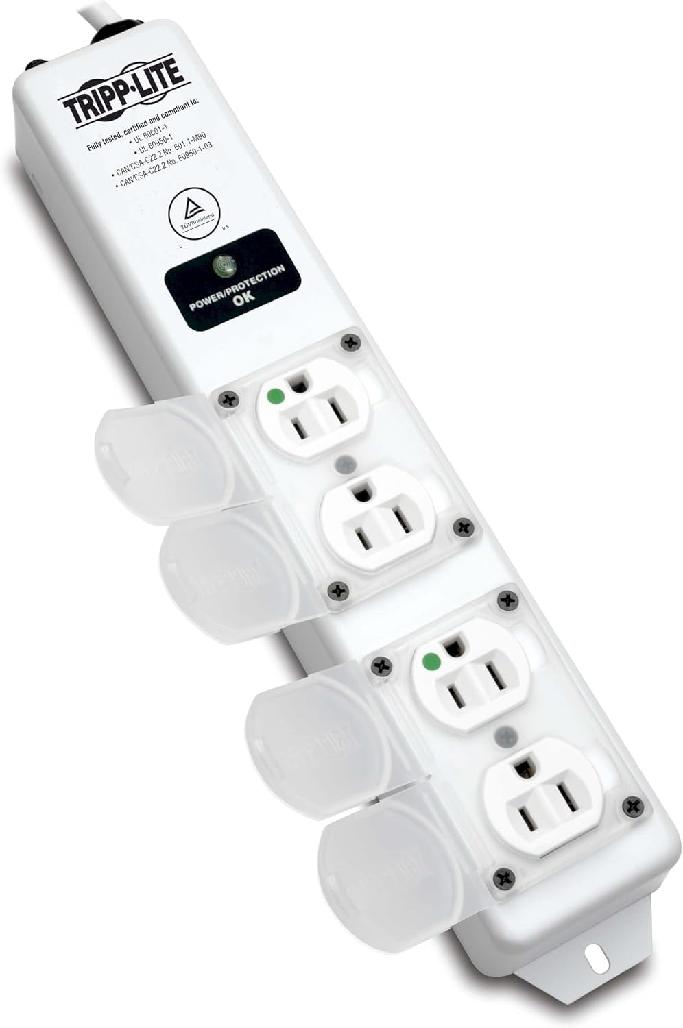 Safe-IT 4-Outlet Medical-Grade Surge Protector Power Strip, UL 60601-1 ...
