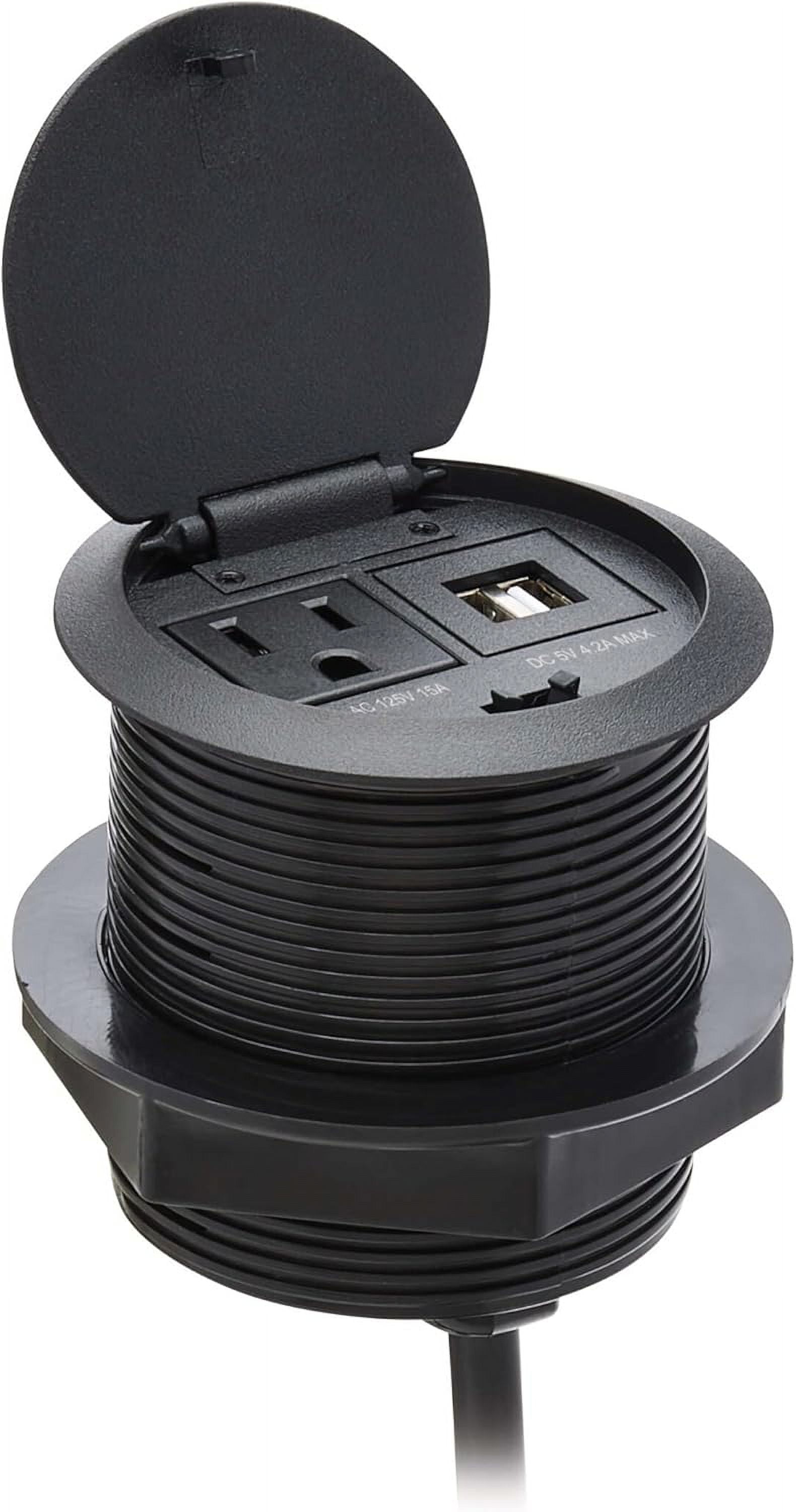 Safe-IT Desktop Charging & Surge Protection Power Grommet Desk Cord ...