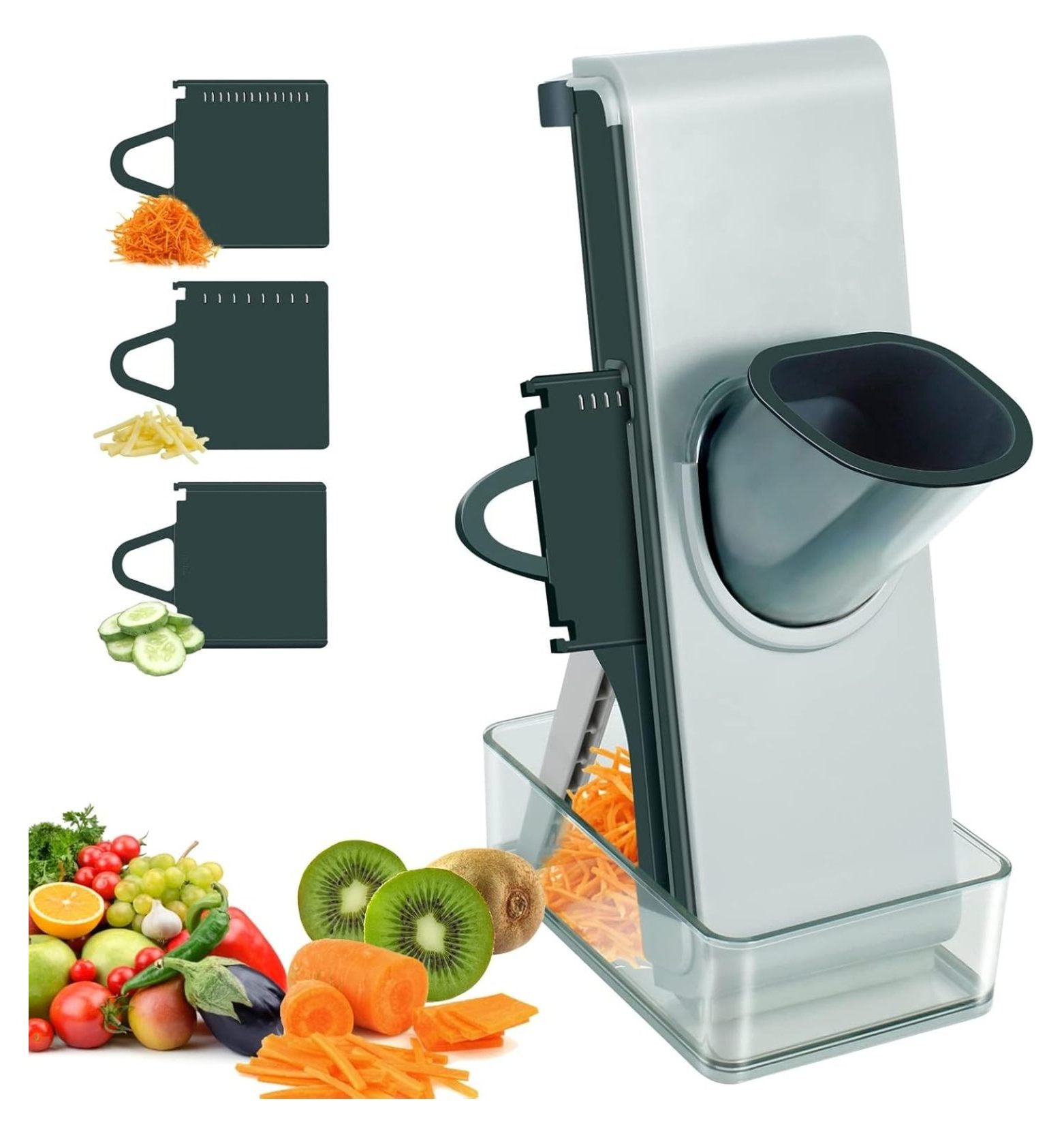 Safe Mandoline Slicer for Kitchen, 5 in 1 Slicer Kitchen Chopping ...