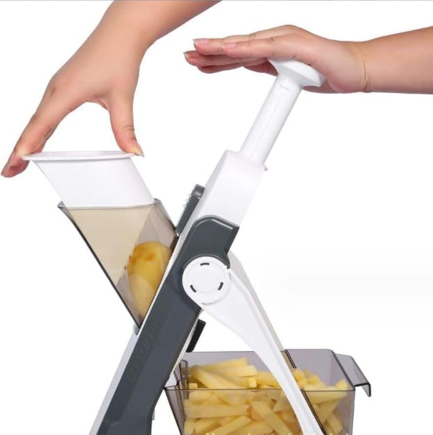 Safe Mandoline Slicer for Kitchen, Adjustable Potato Slicer, Vegetable ...