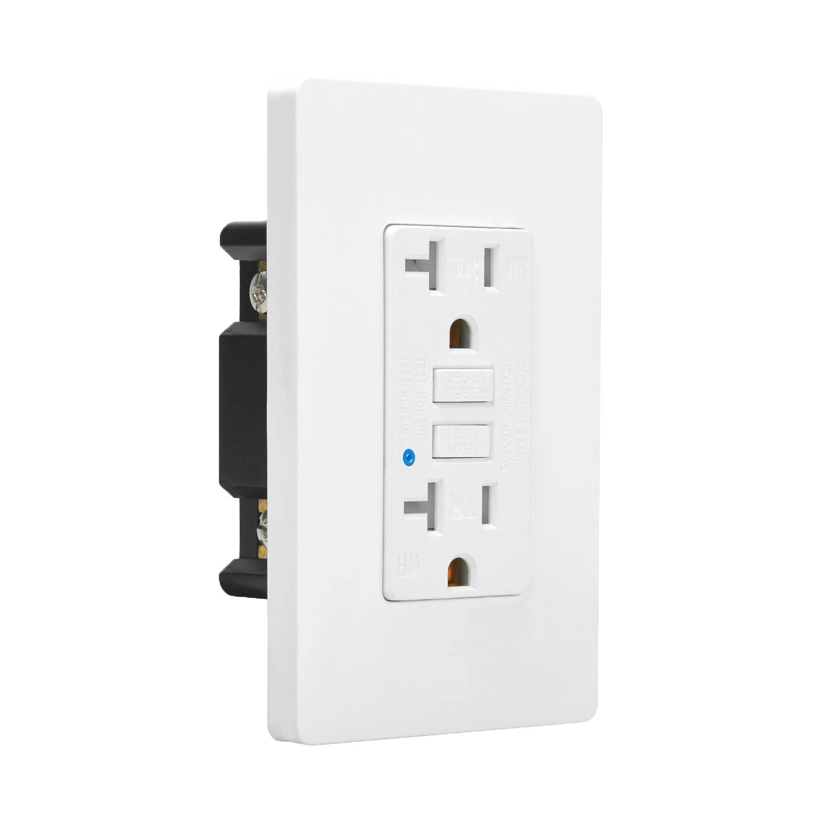 Safe Outlet GFCI 20A AMP GFI Duplex Receptacles with Screwless Wall ...