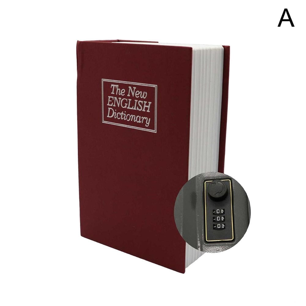 Safe Password Lock Box Book Vault Metal Fire Proof Hidden Cash Secret ...