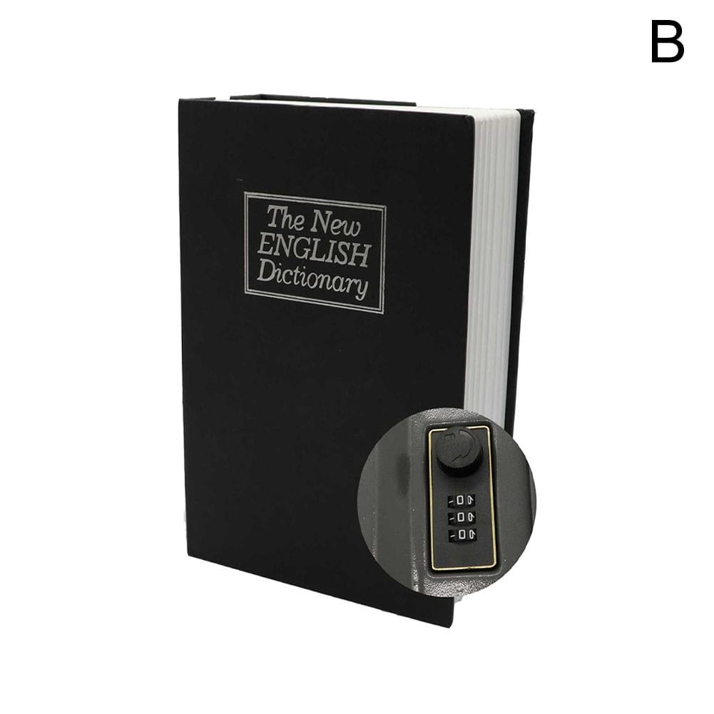 Safe Password Lock Box Book Vault Metal Fire Proof Secret Cash} Money ...