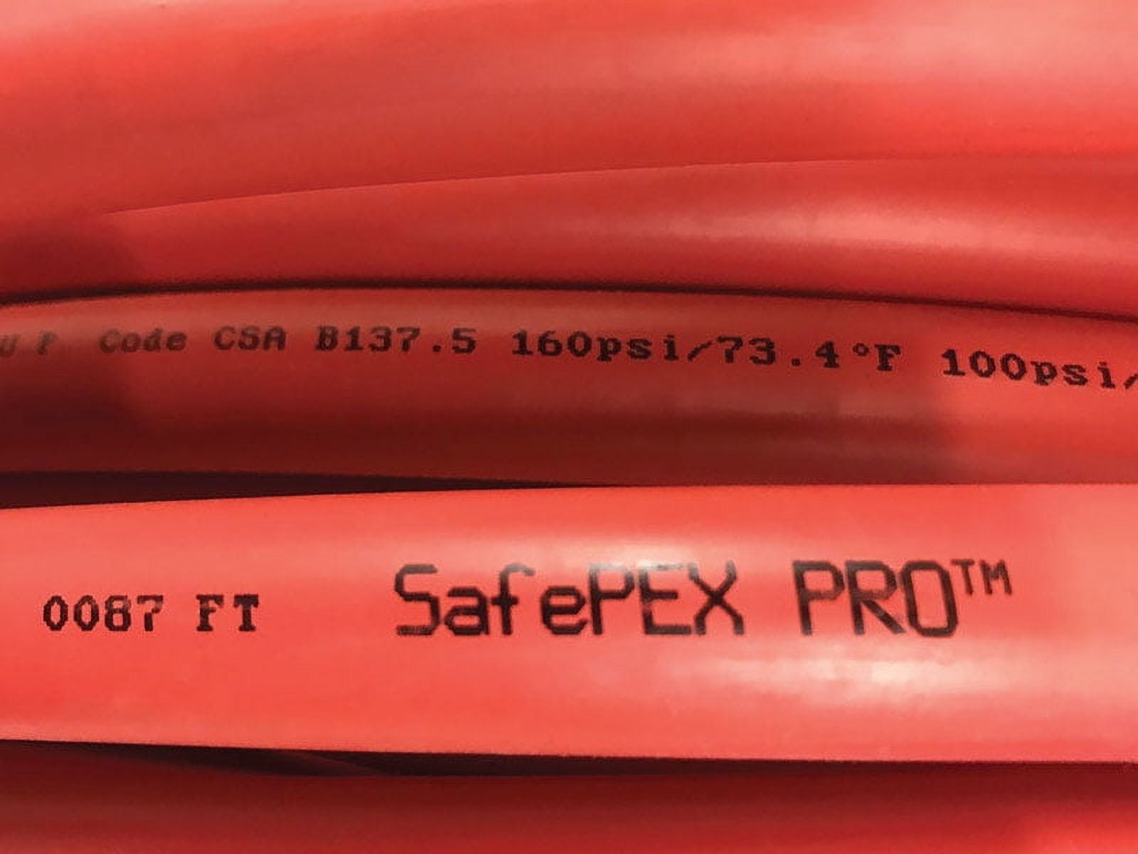 Safe-Pex Pro 4898201 1 in. Dia. x 5 ft. 100 PSI Pex Tubing, Red ...