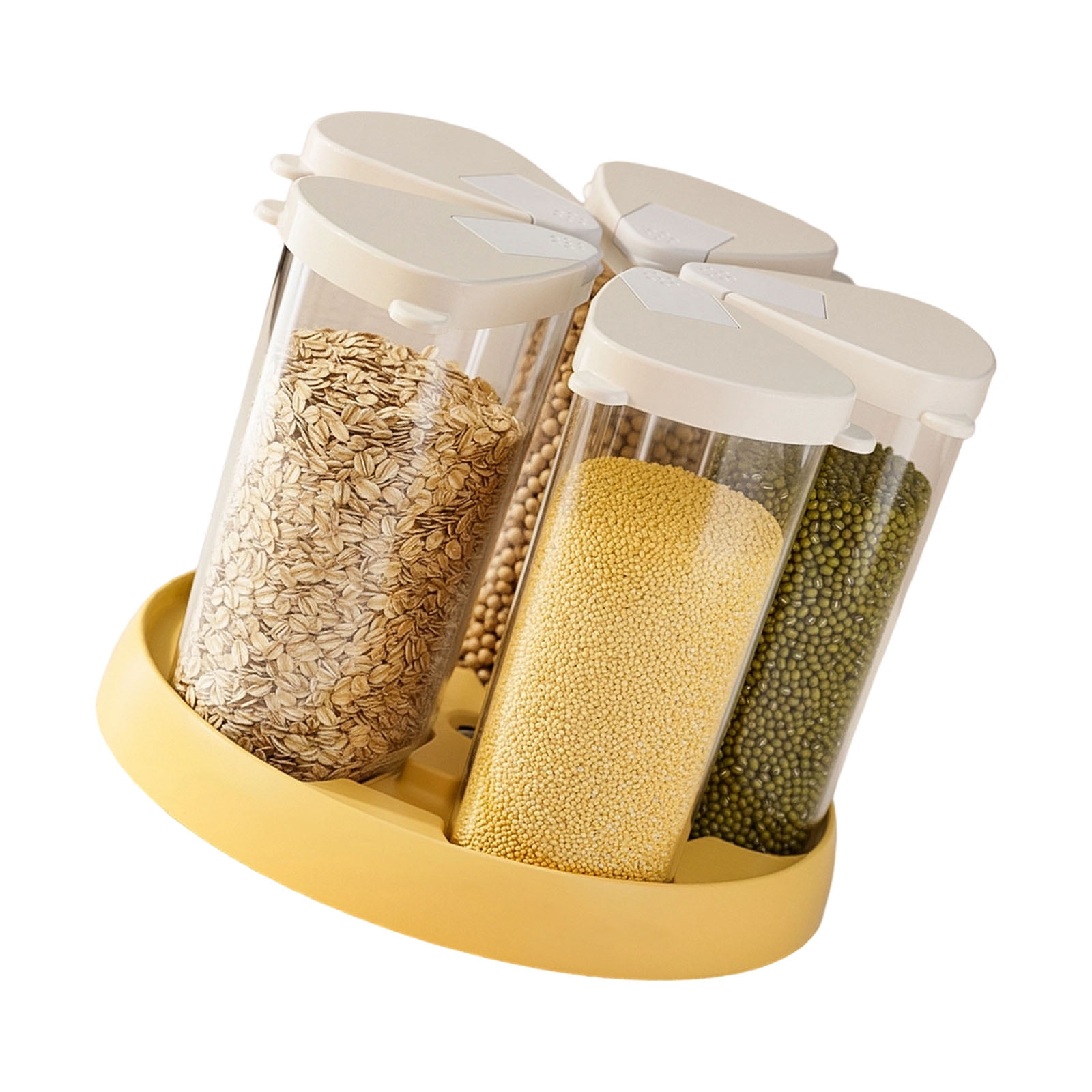 Safe Plastic Rotating Pantries Organizers With Clear Compartments ...