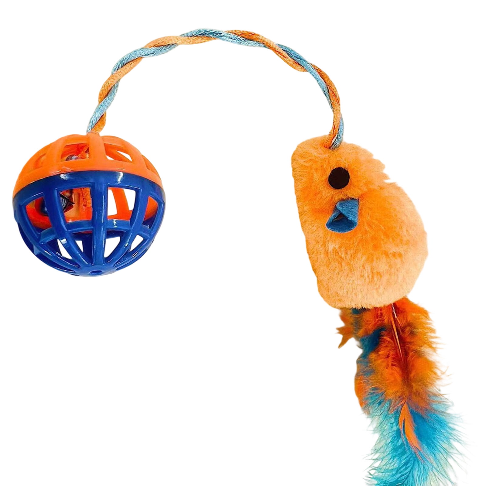 Safe Plush Bells Toy Interactive Cats Plaything Indoor Hunting Activity ...
