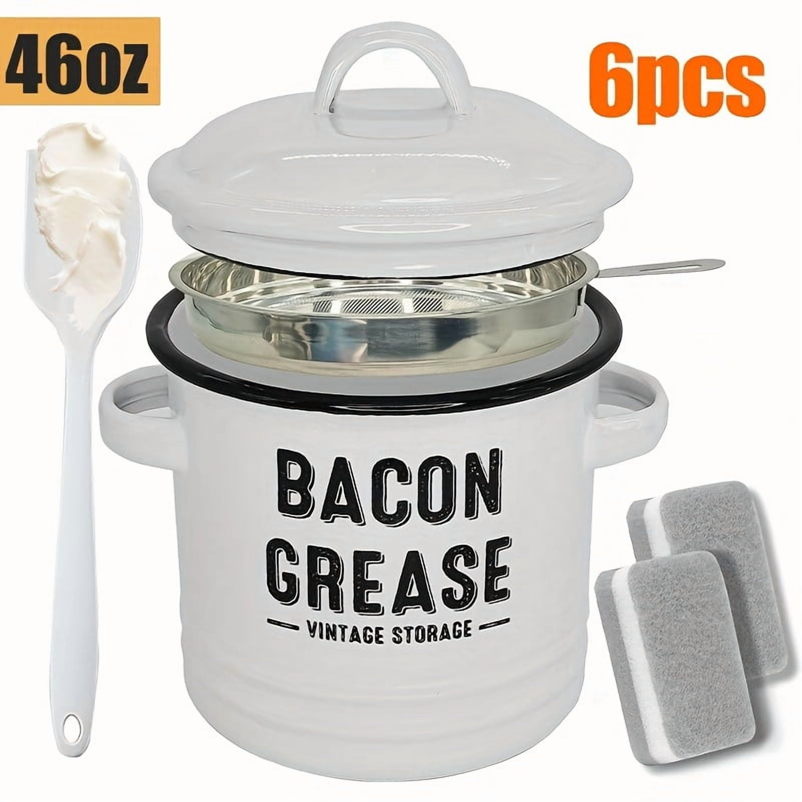 [Safe Pouring Grease Keeper] Safe Pouring Grease Keeper With Strainer ...