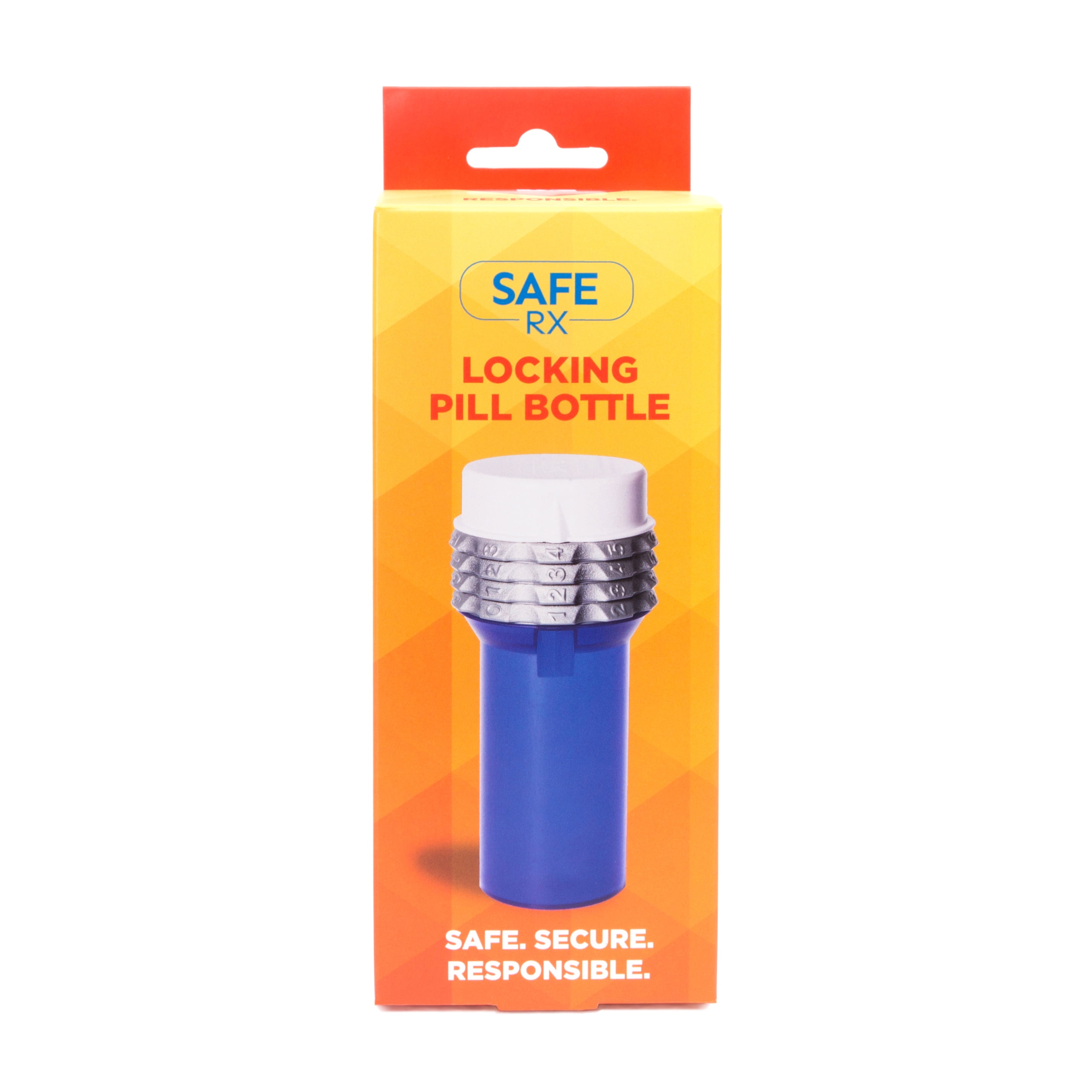 Safe Rx Locking Pill Bottle (Large) | Mini-Safe Pill Bottle ...