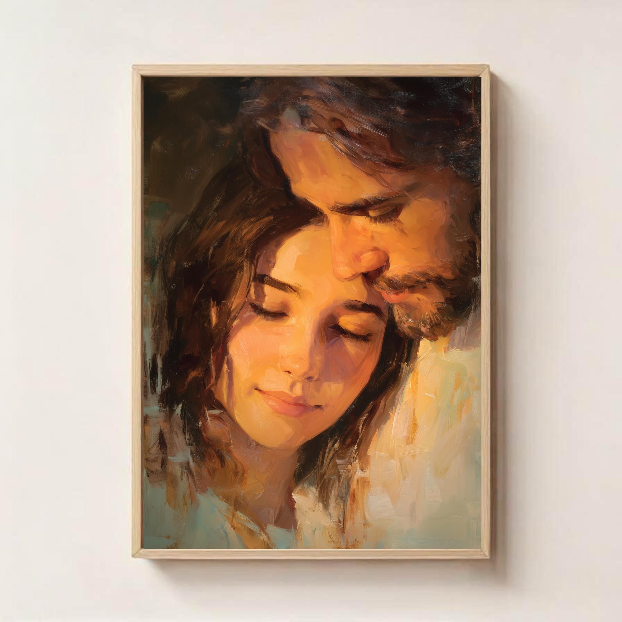 Safe In The Savior'S Arms, Jesus Art Print, Jesus With A Girl ...
