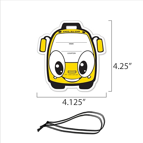 Safe School Dismissal Program Durable Bus Rider Backpack Tags 4.125W x ...