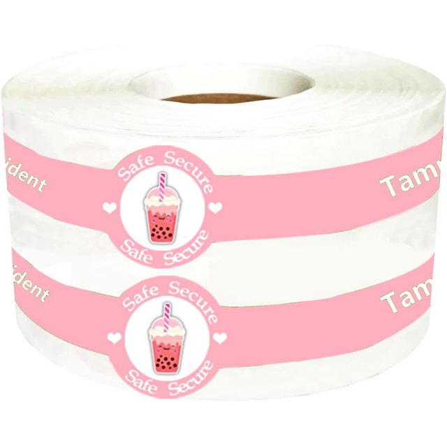 Safe Secure Tamper Evident Seals Stickers for Drink Lids 1x9inches Food ...