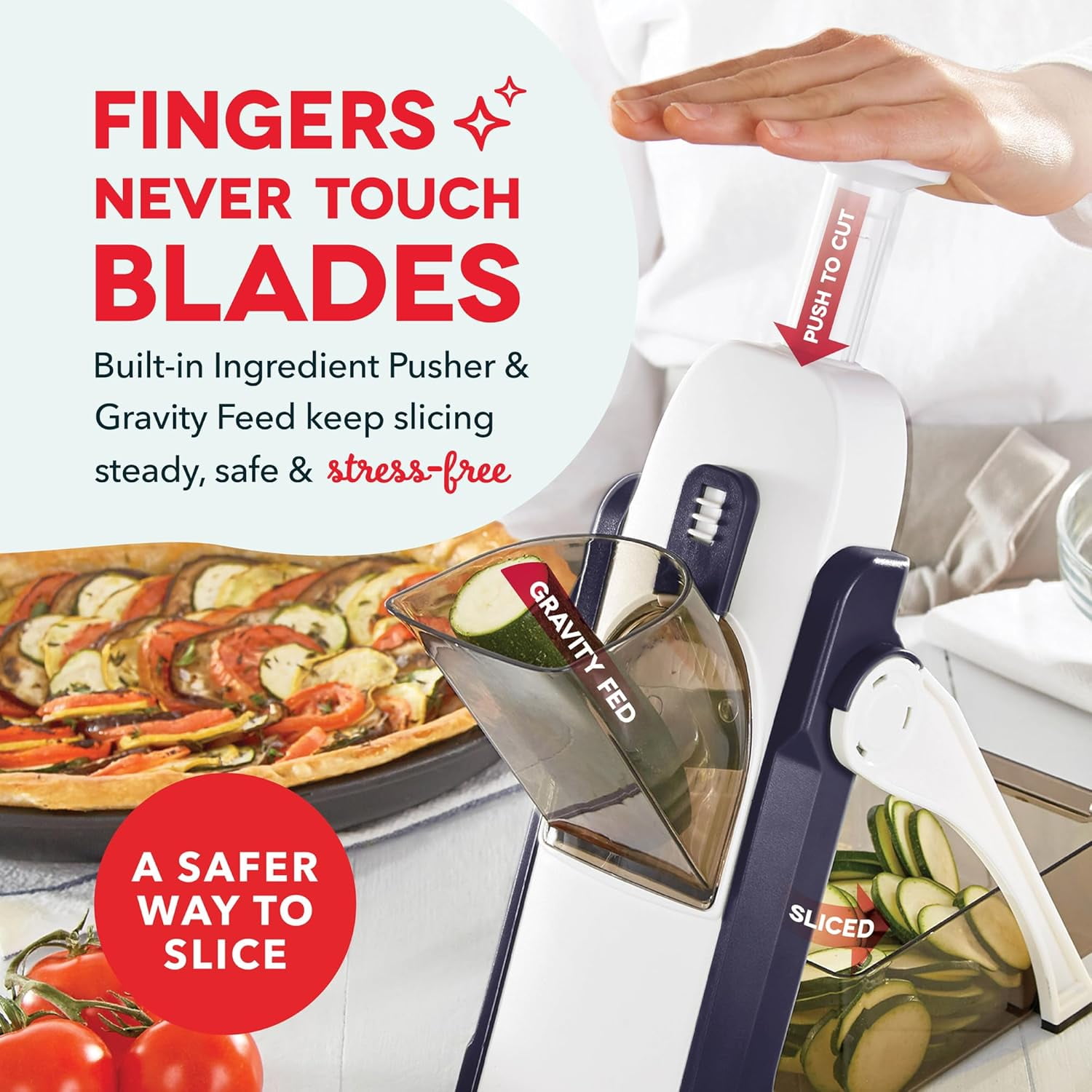 Safe Slice Mandoline for Vegetables, Meal Prep & More with 30+ Presets ...