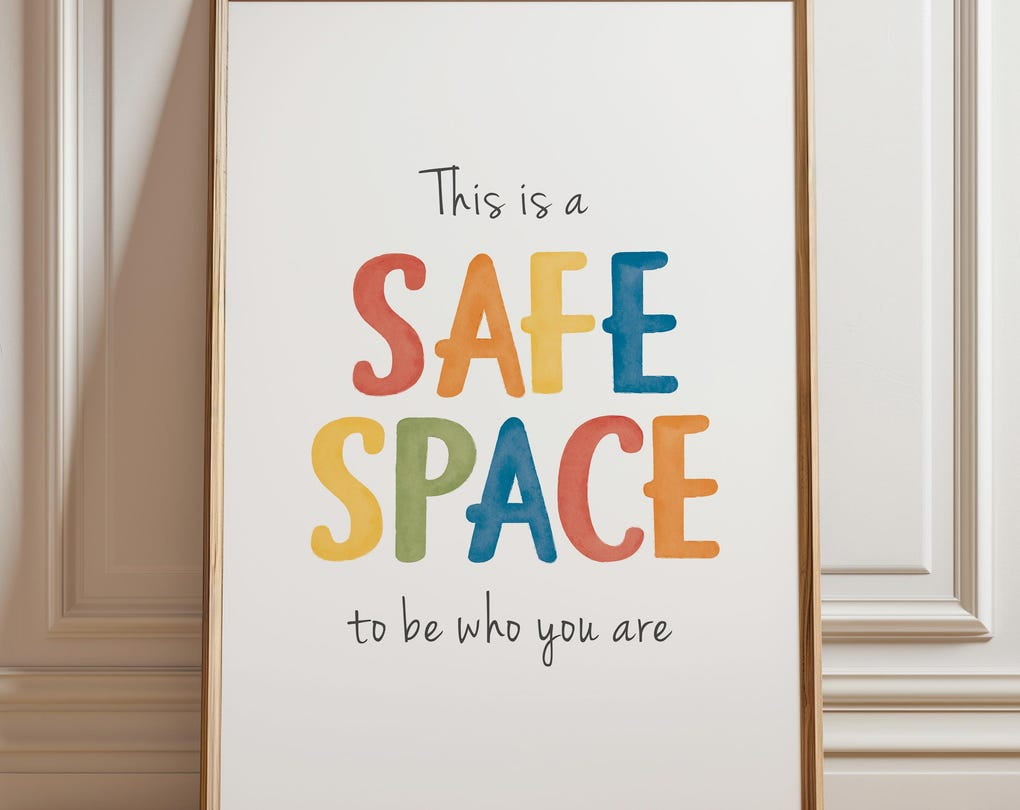Safe Space Poster, School Counselor Office Decor, Calming Corner ...