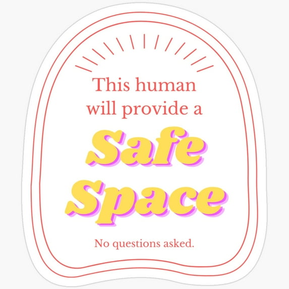 Safe Space Provider Sticker. Gift For You - Decorate Laptops, Water ...