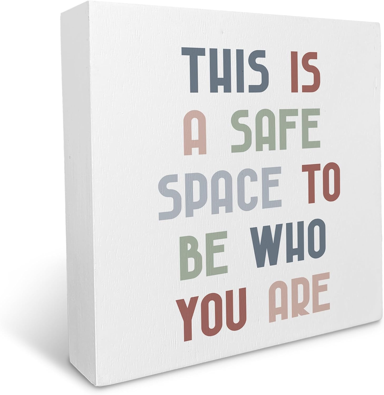 Safe Space Sign This Is A Safe Space To Be Who You Are Wooden Box Sign ...