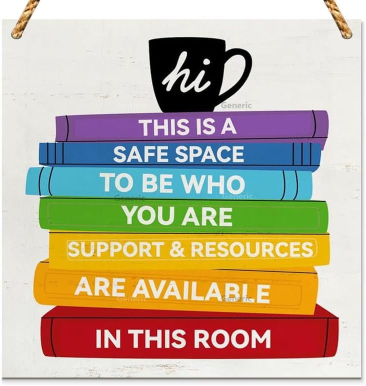 Safe Space Sign Wood Sign Decor Gay Lgbt Rainbow This Is a Safe Space ...