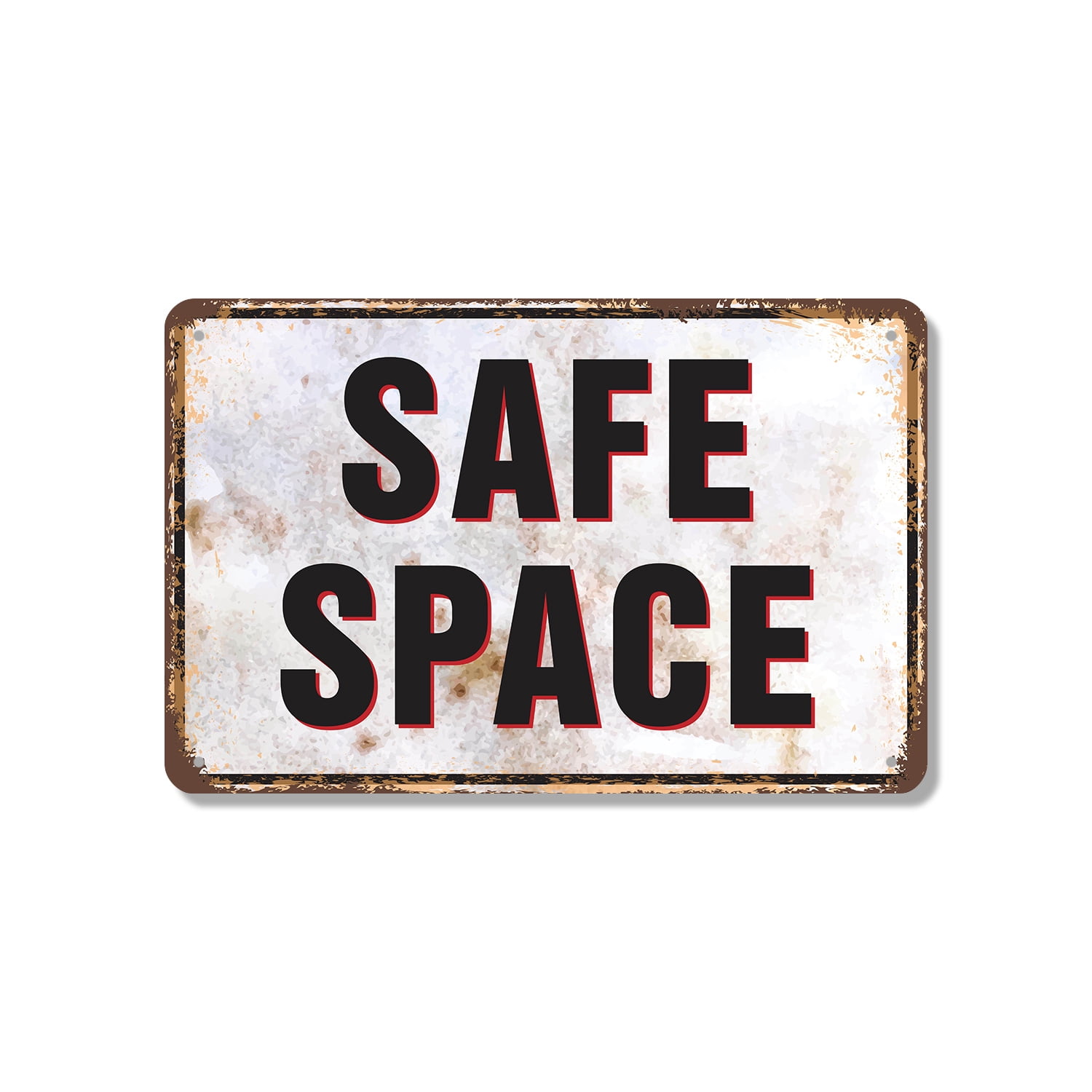Safe Space Street (2 Pack) 7 Inch x 10 Inch Novelty Aluminum Metal Sign ...