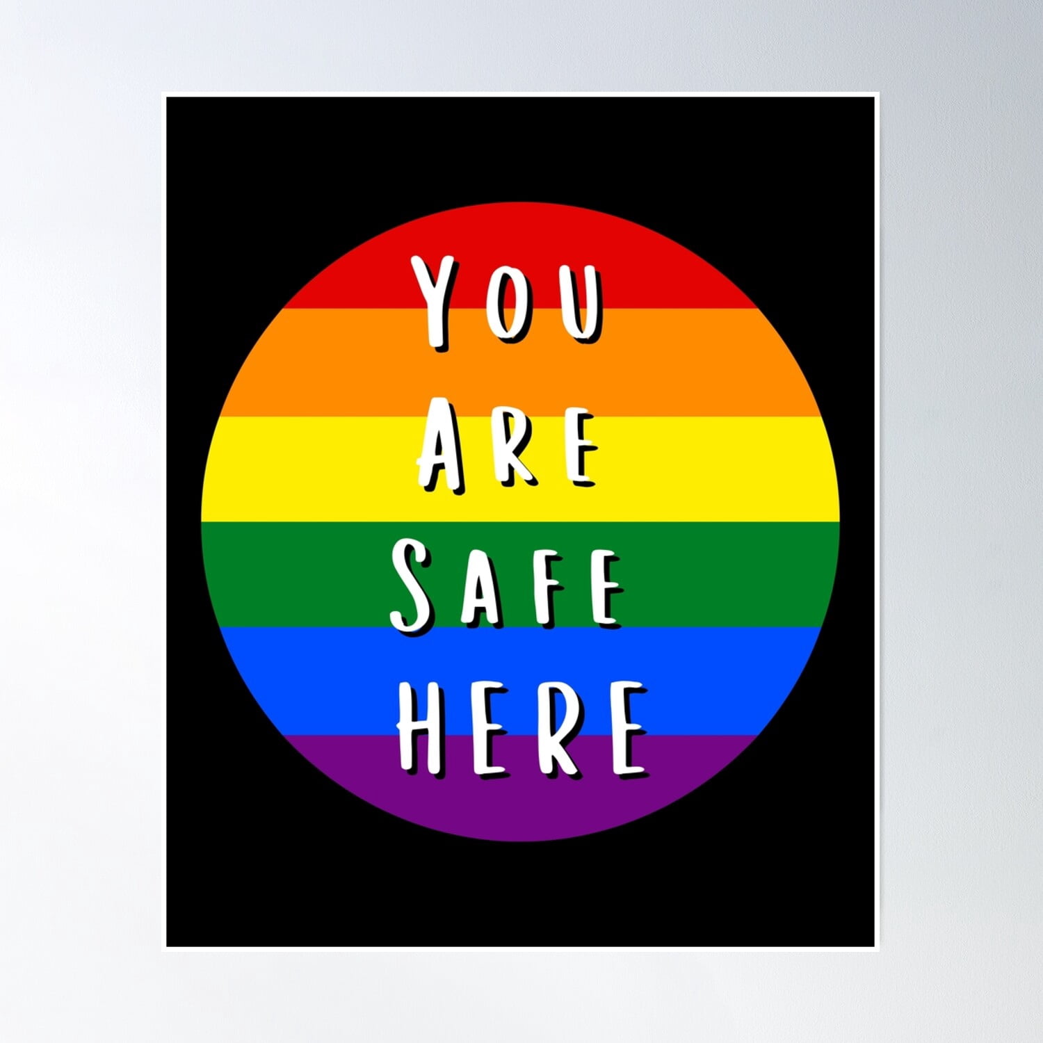 Safe Space - You Are Safe Here Poster Wall Art, Modern Wall Decor ...