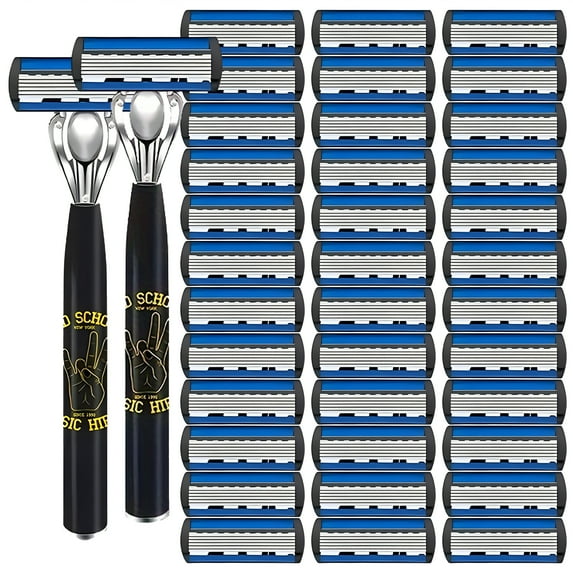 Safe Stainless Steel Razor Set For Daily Grooming And Shaving, 1 Handle ...