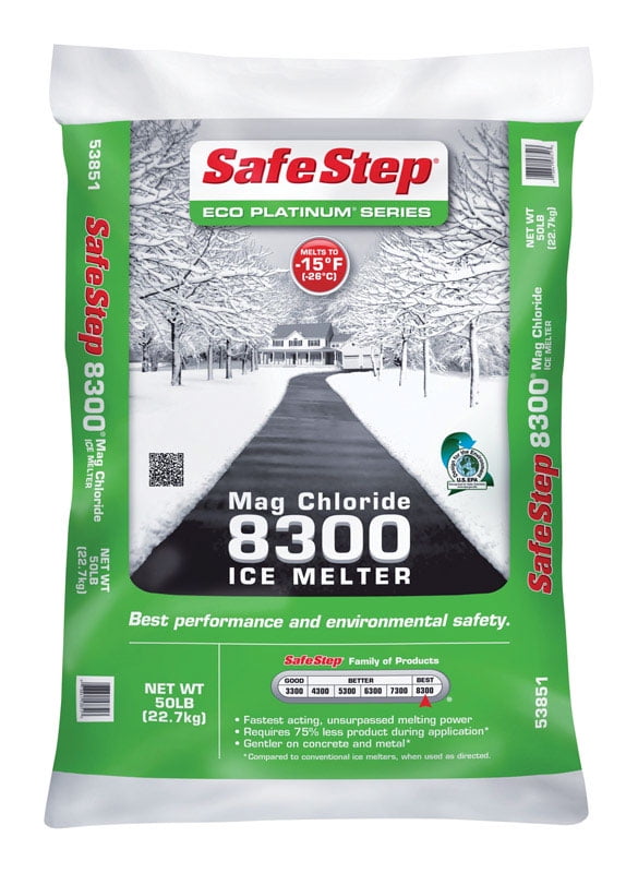 Safe Step 8300 Mag Chloride Extreme Ice Melt, 50 Lbs. - Snow Salt for ...