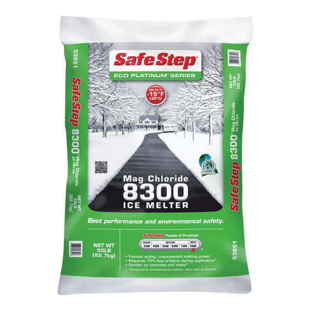 Safe Step 8300 Mag Chloride Extreme Ice Melt, 50 Lbs. - Snow Salt for ...